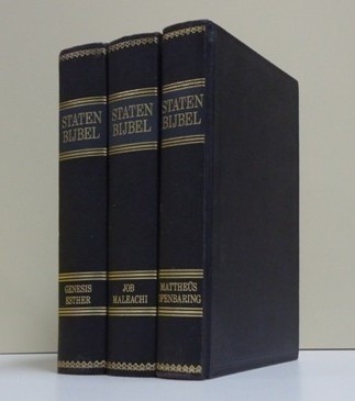 Statenbijbel met kanttekeningen in drie delen - WEG=WEG - mooie staat ...